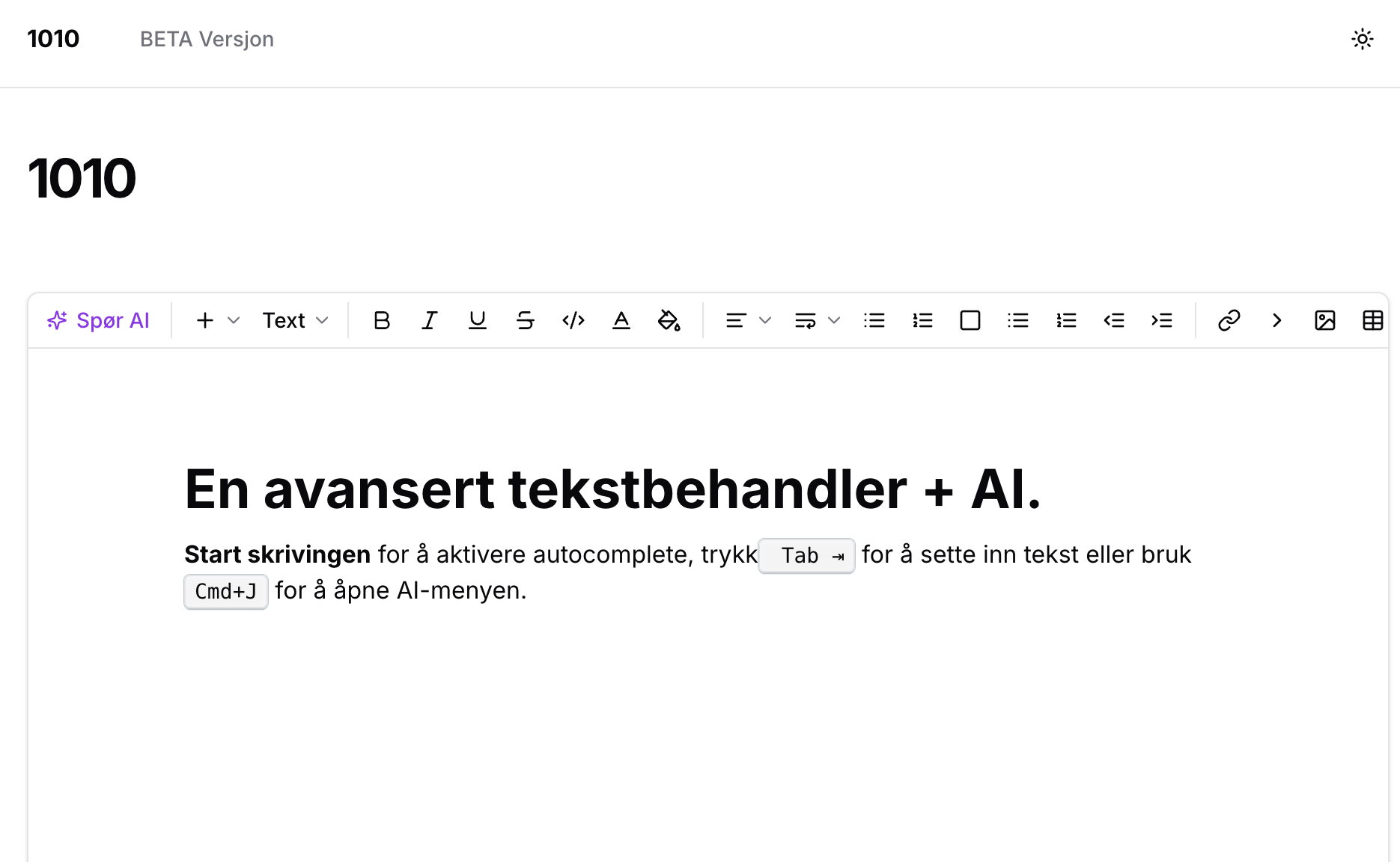 1010 - Intelligent tekstbehandler for norske dokumenter